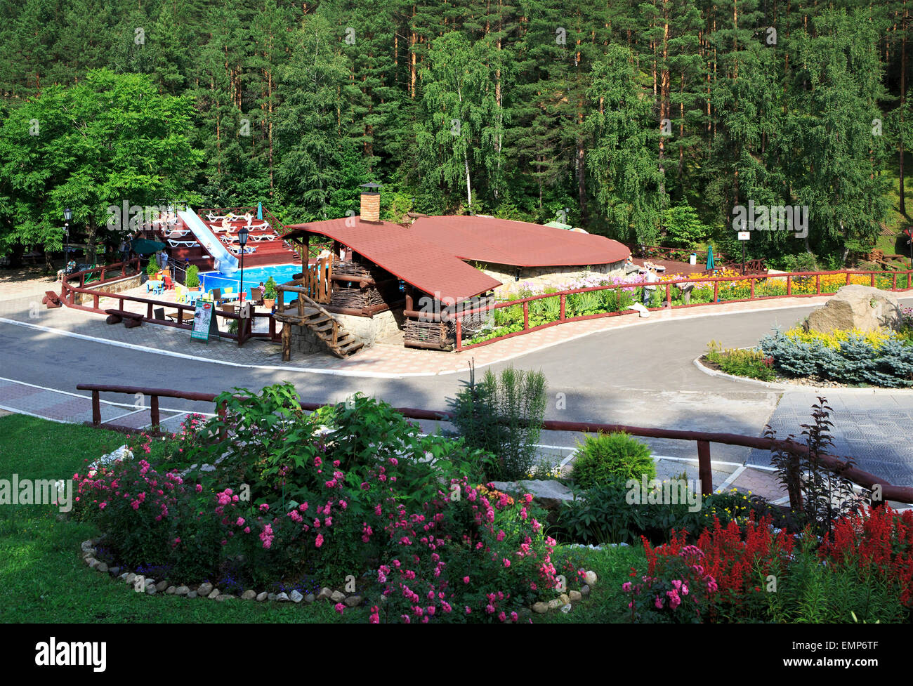 Swimming pool in the Sanatorium Russia Stock Photo - Alamy