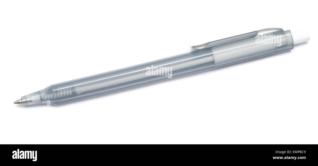 grey pen isolated on white background Stock Photo - Alamy
