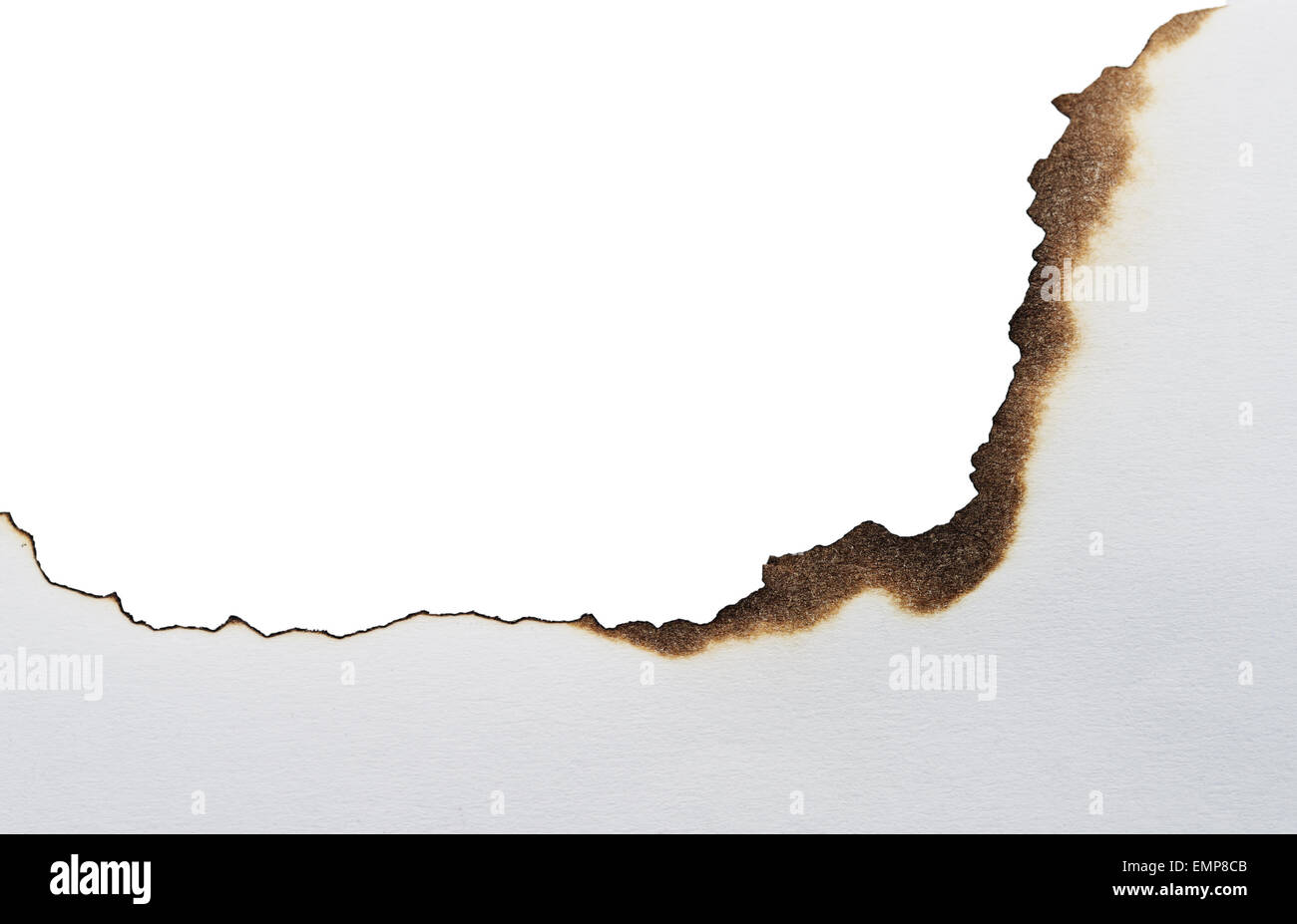 burnt edges of paper isolated on white background Stock Photo - Alamy