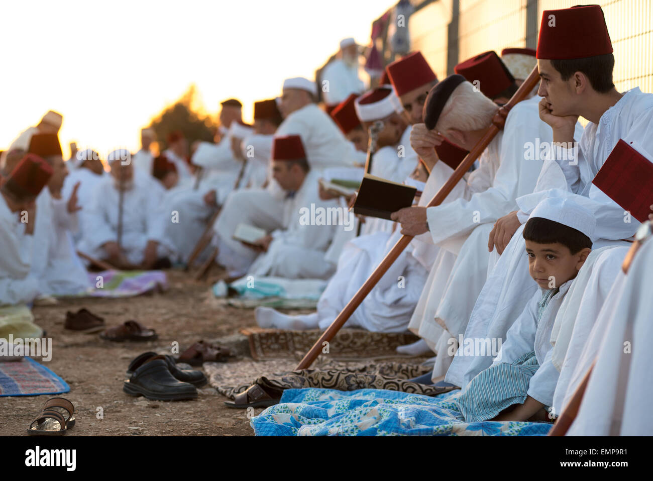 NABLUS, WEST BANK Members of the ancient Samaritan community during the ...