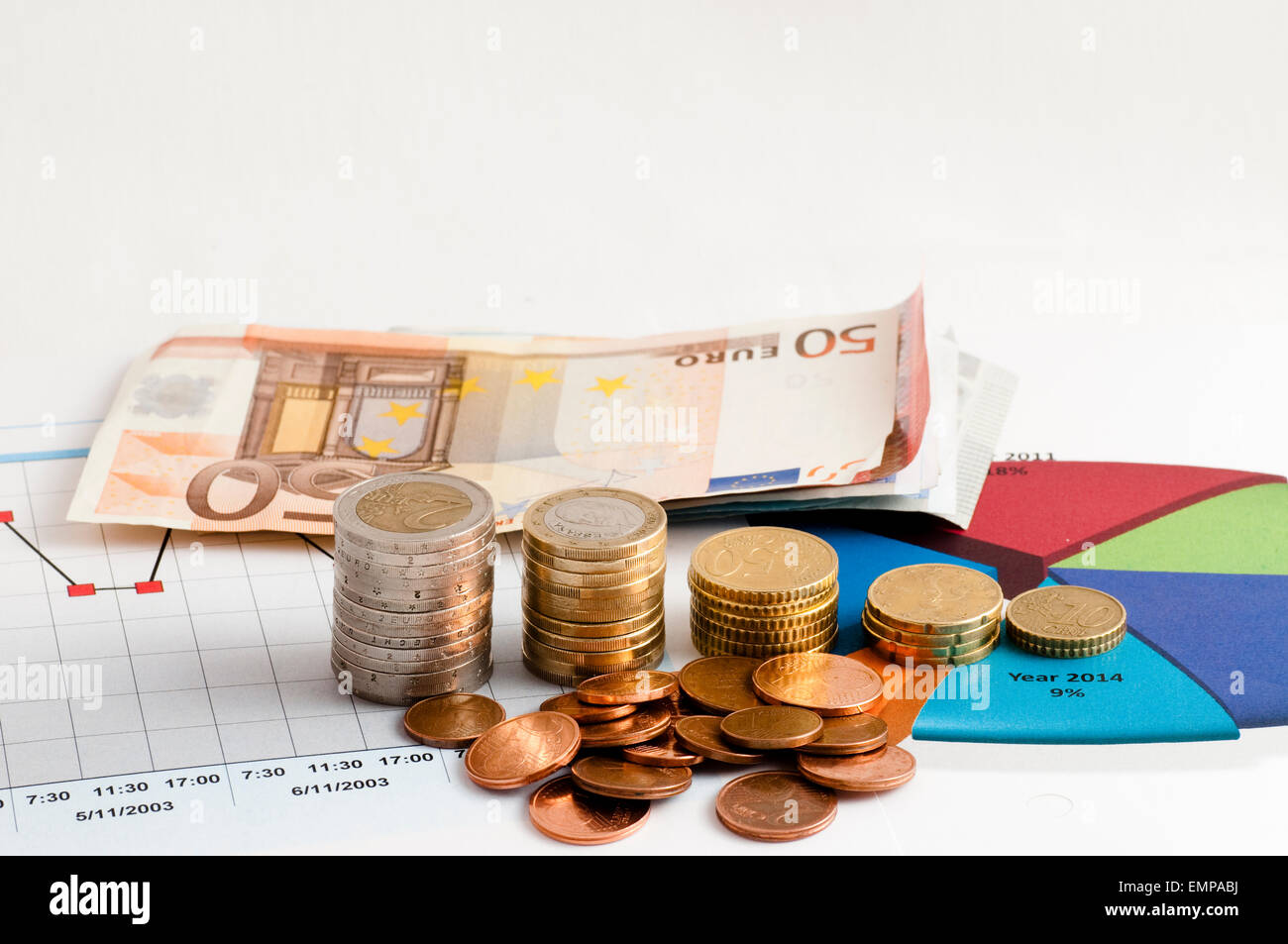 Euro financial graph white hi-res stock photography and images - Alamy