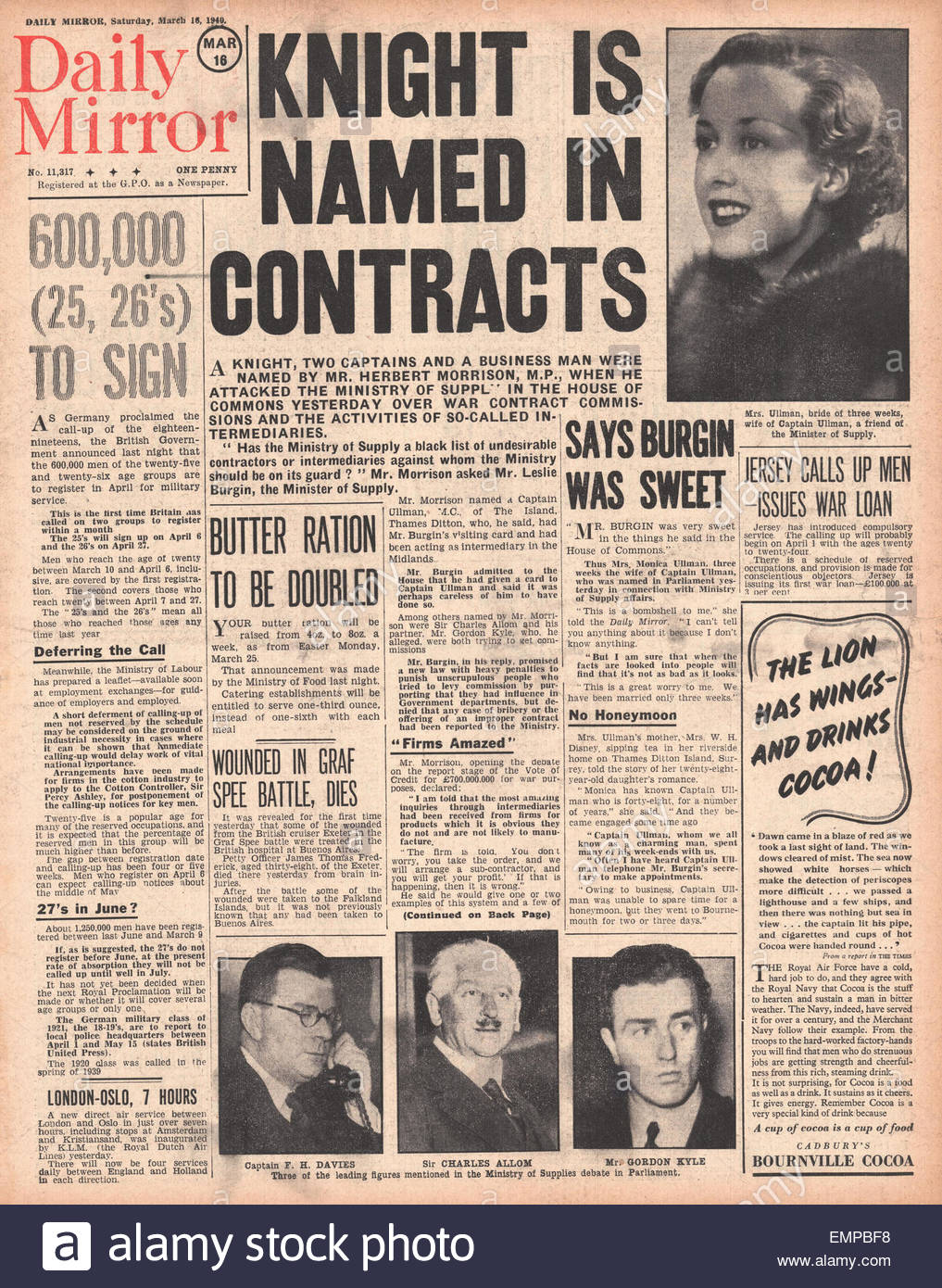 Herbert Morrison Stock Photos & Herbert Morrison Stock Images - Alamy