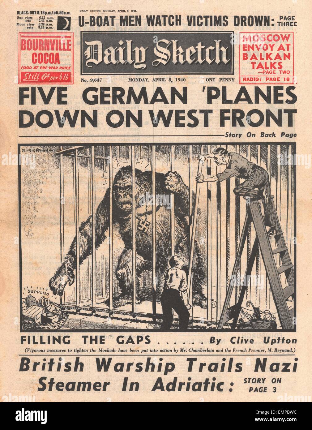 Cartoon Newspaper Front Page