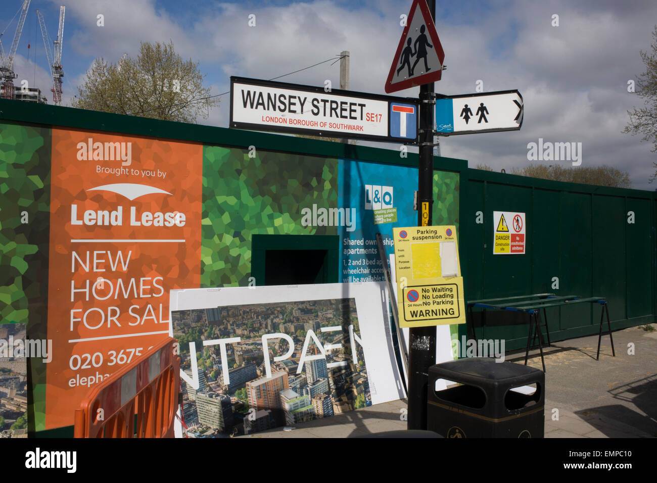 Street corner landscape and regeneration project hoarding image at ...
