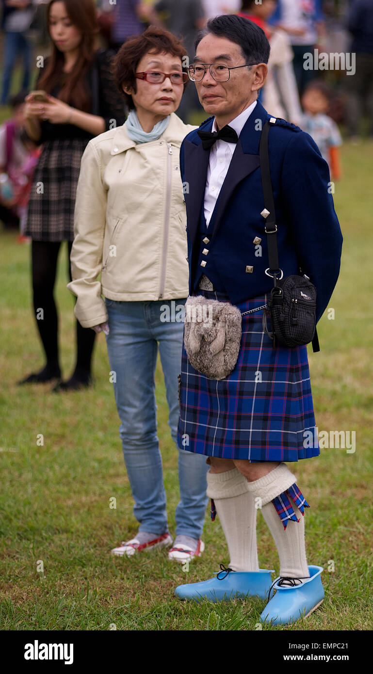 A Japanese aficionado of all things Scottish dresses for the occasion ...