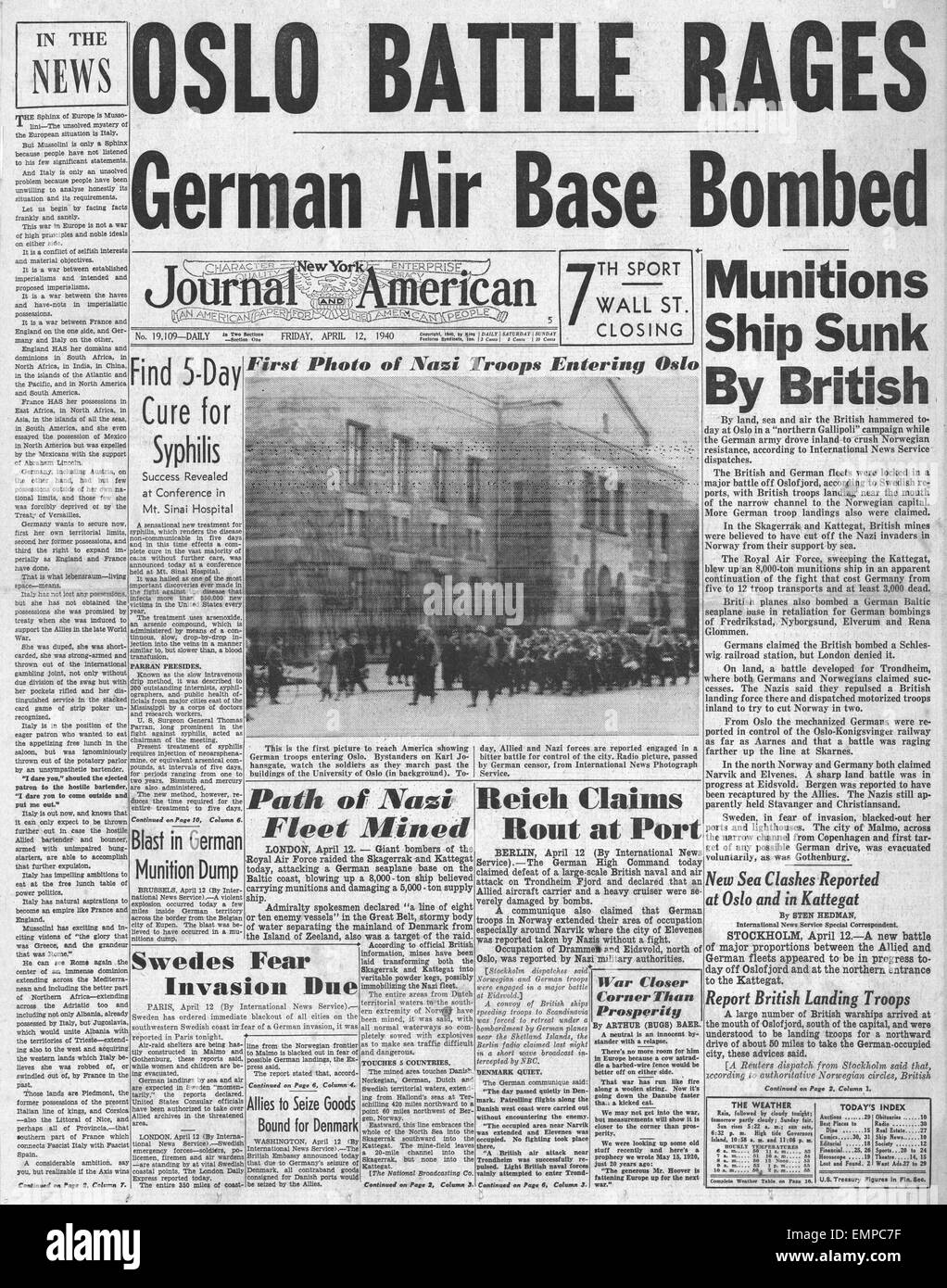 New york journal american 1940 hi-res stock photography and images - Alamy