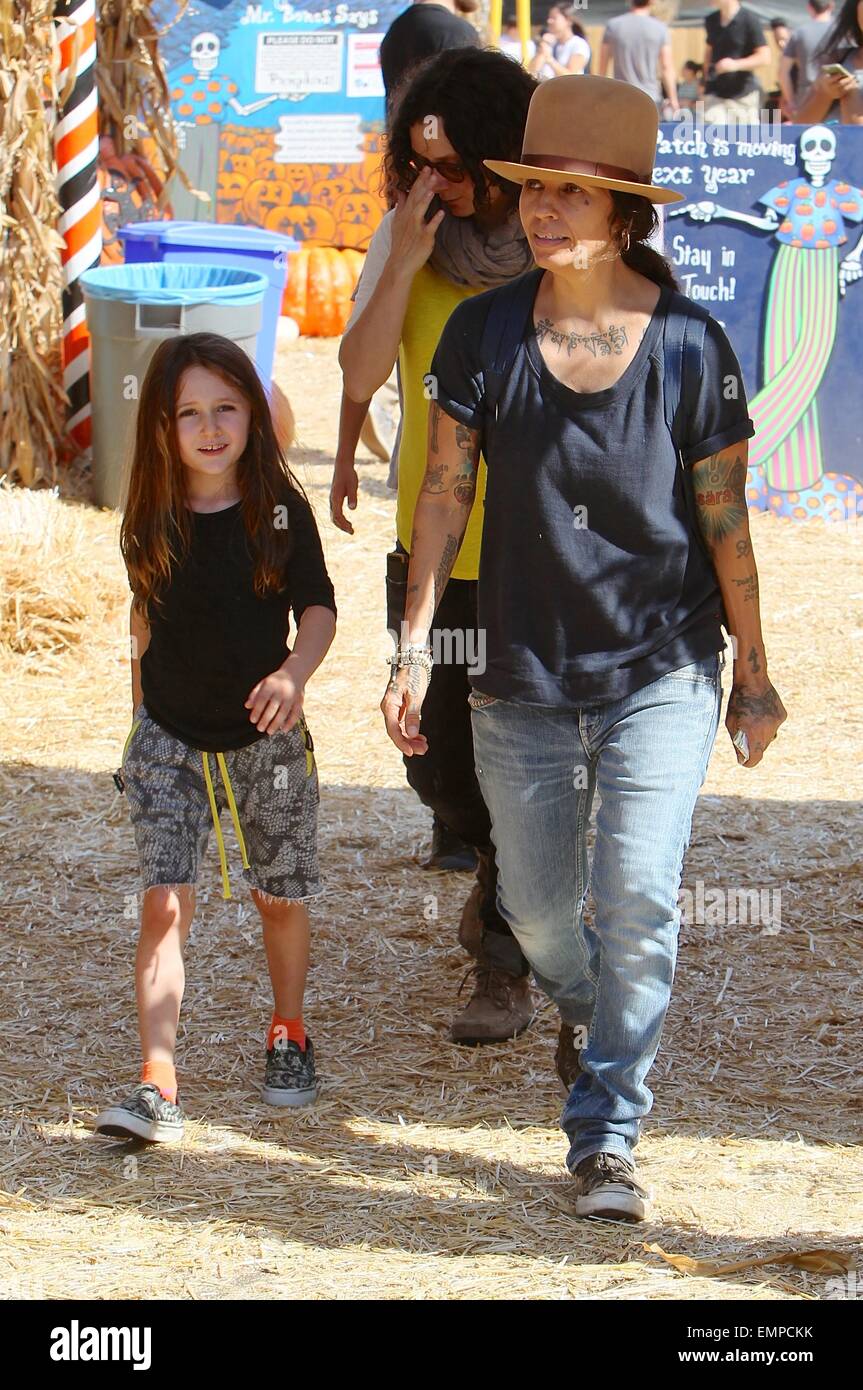 Pregnant Sara Gilbert and partner Linda Perry spend time as a family at ...