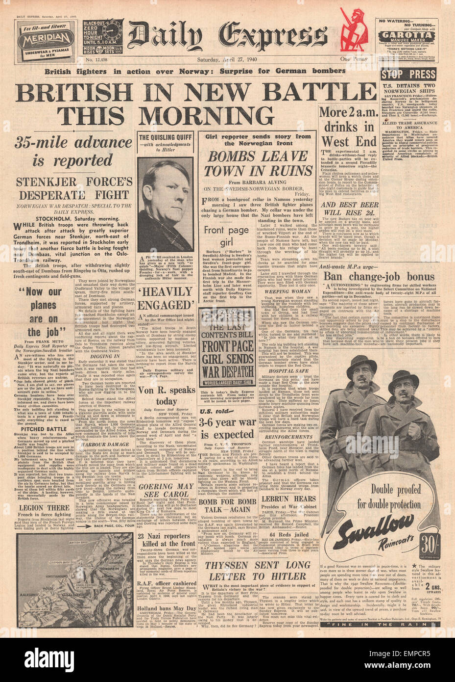 Vidkun quisling daily express hi-res stock photography and images - Alamy