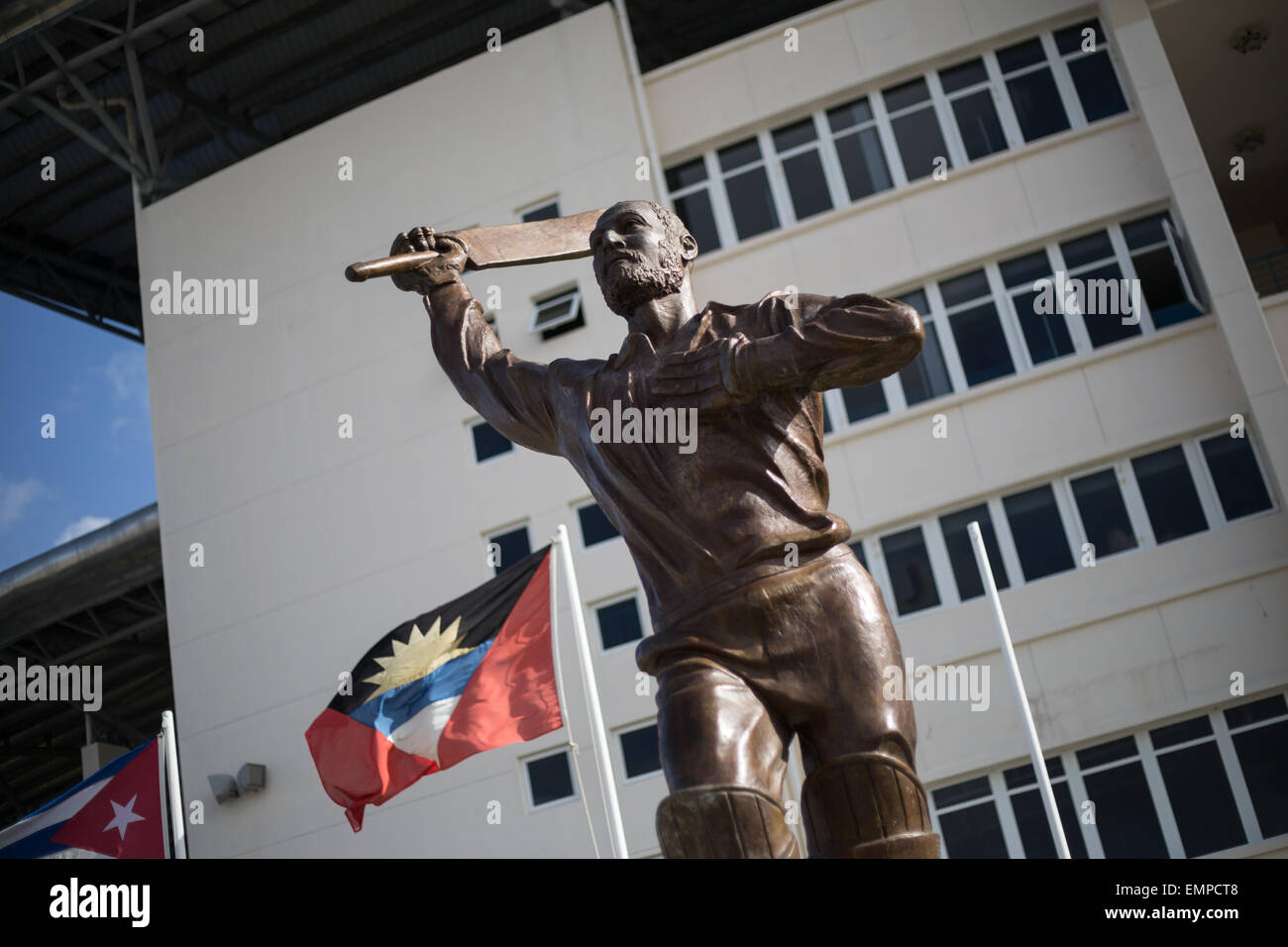 Statue of legendary cricketer Sir Viv Richards, in Antigua Stock Photo ...