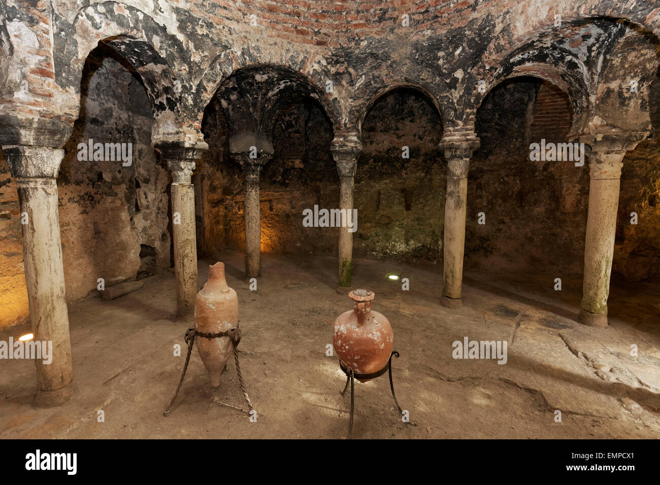 Ancient portico, Arab Baths, Banys Arabs, Palma de Mallorca, Majorca ...