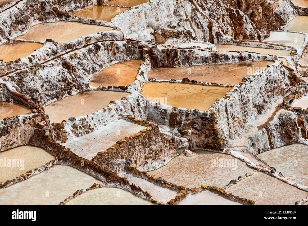 Salt mines of Maras, Sacred Valley of the Incas, Urubamba, Peru Stock ...