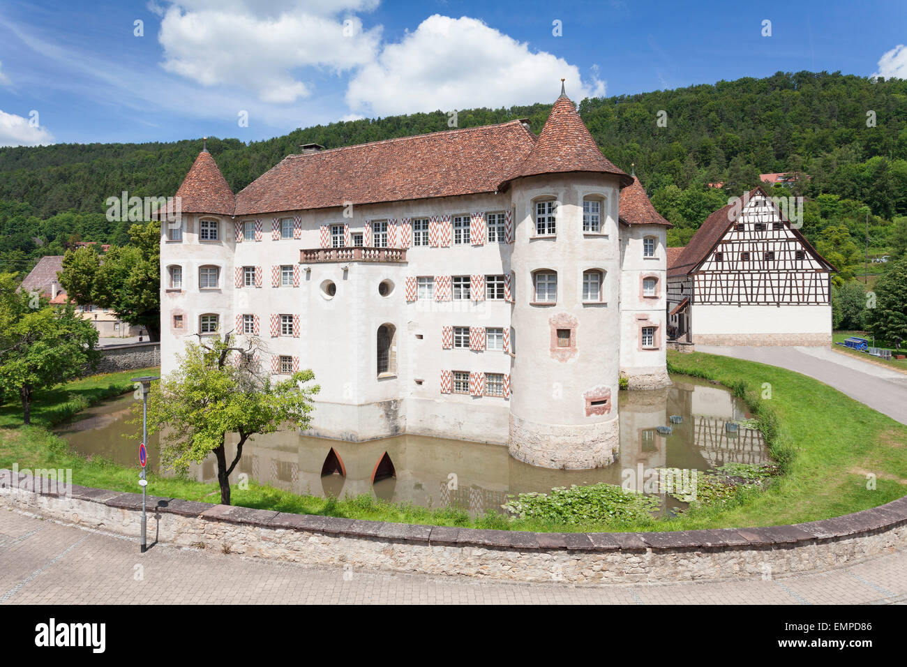 Wasserschloss Glatt moated castle, Glatt, Sulz am Neckar, Black Forest ...