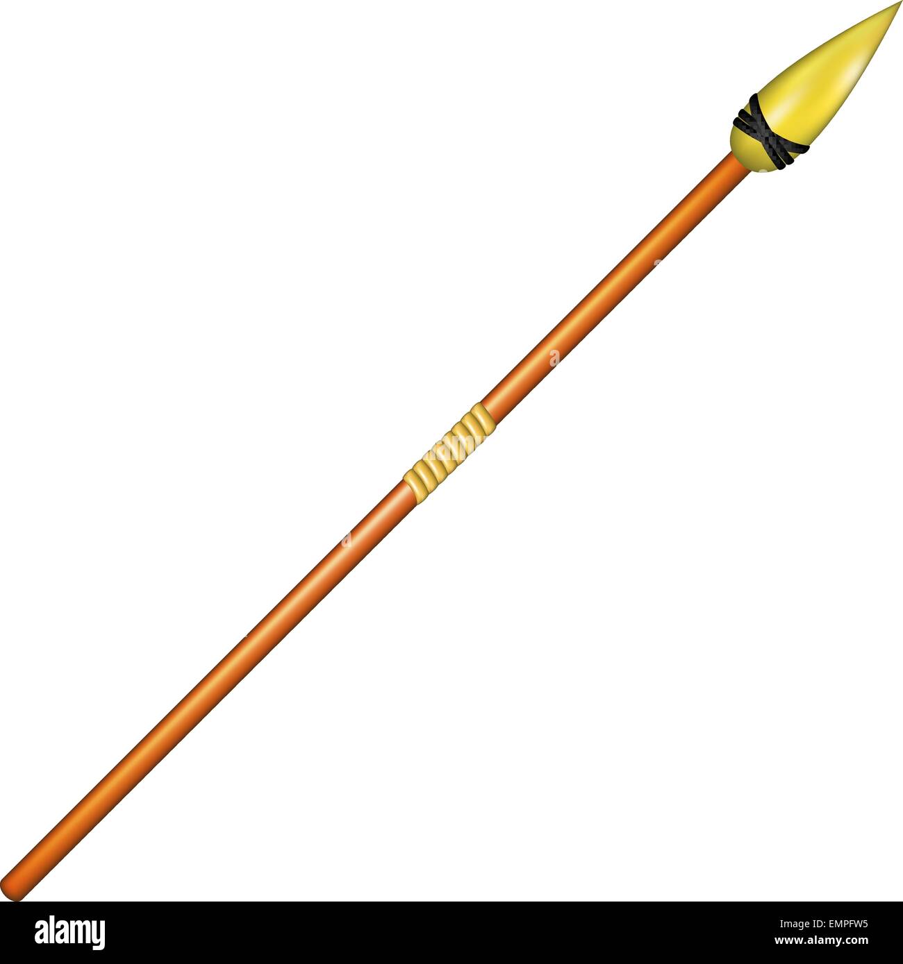 Spear with golden tip Stock Vector Image & Art - Alamy