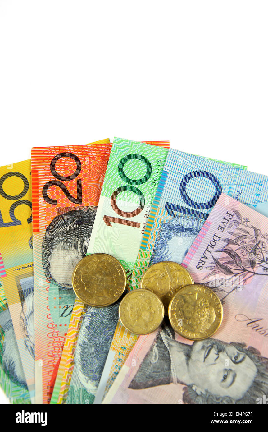 Australian Money concept for savings, spending, or 30th June End of ...