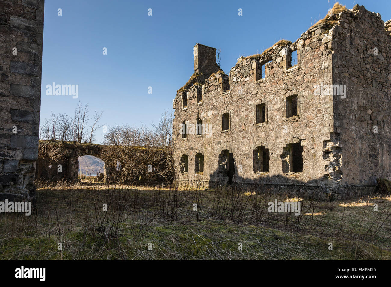 Historic ruin of Bernera Barracks at Glenelg in Scotland Stock Photo ...