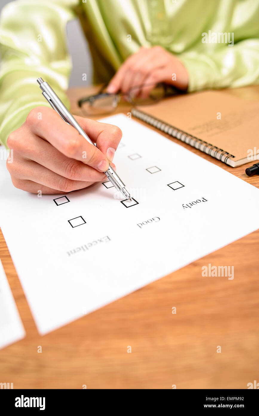Examination paper on the office desk Stock Photo - Alamy