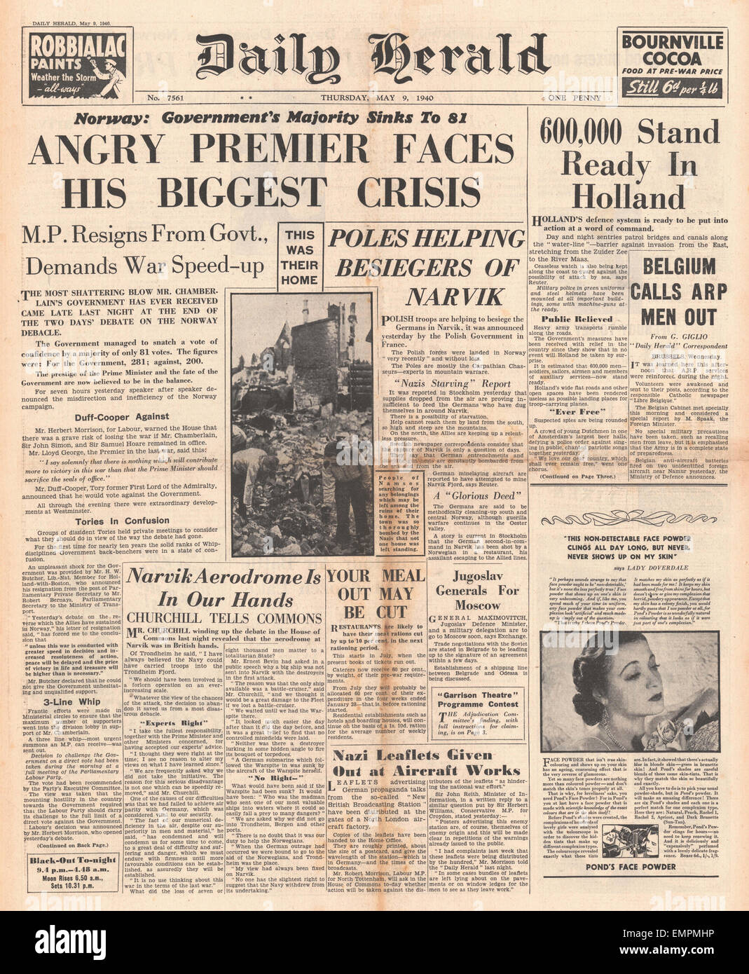 Winston churchill 1940 chamberlain hi-res stock photography and images ...