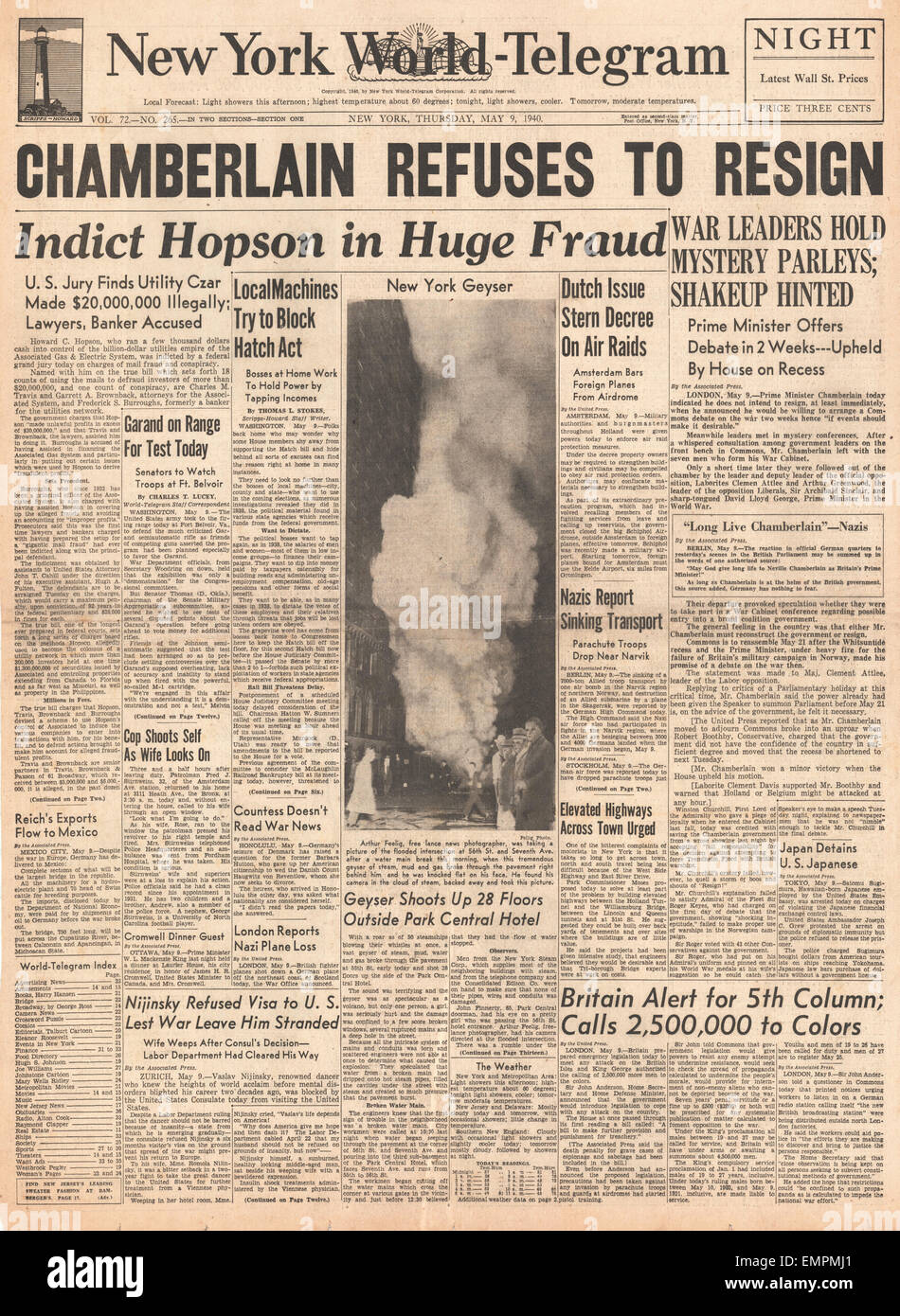 1940 New York World Telegram High Resolution Stock Photography and ...