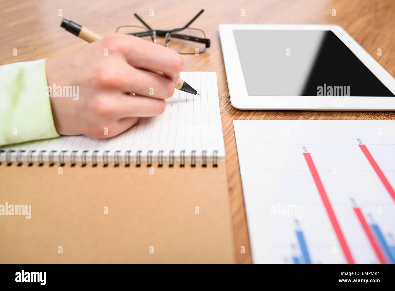 Examination paper on the office desk Stock Photo - Alamy