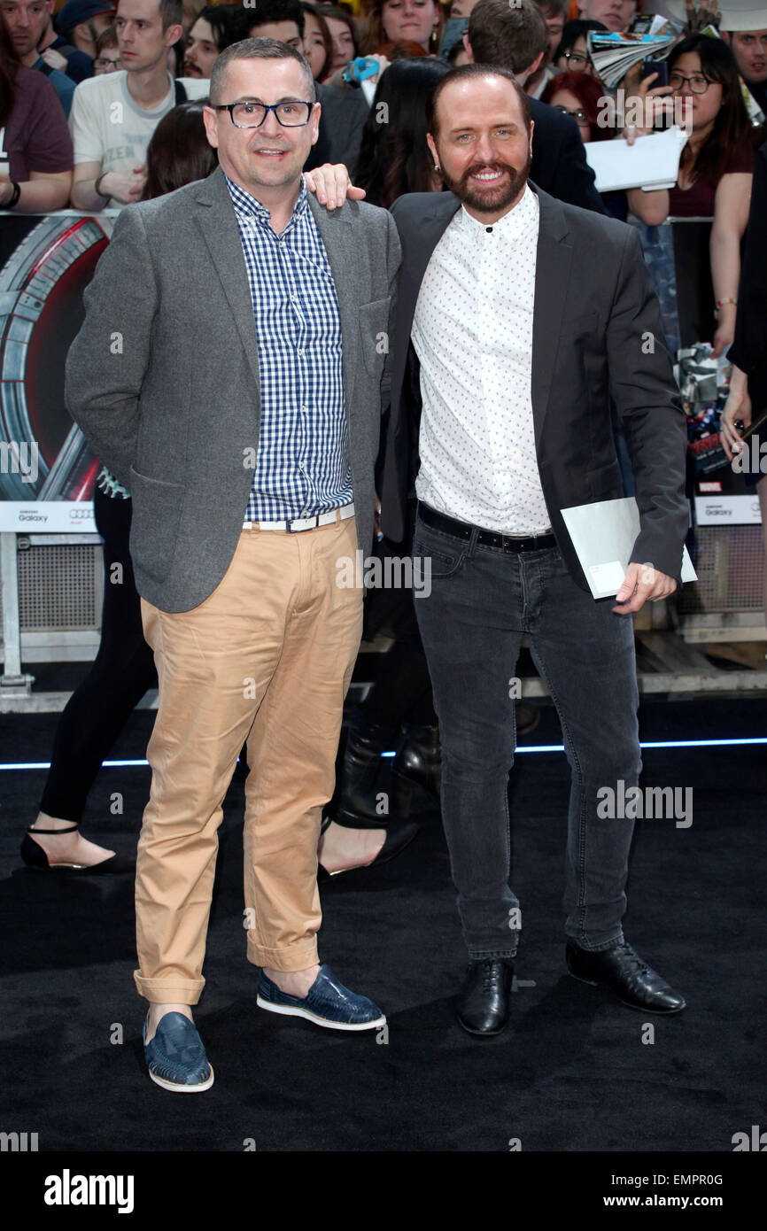 Chris Steed and Stephen Webb arriving for the Avengers: Age Of Ultron ...