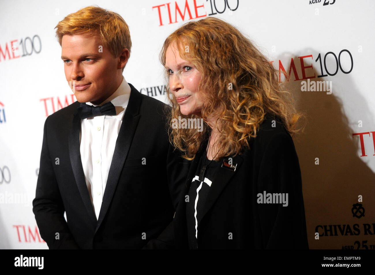 Ronan Farrow and Mia Farrow attending the TIME 100 Gala, TIME's 100 ...
