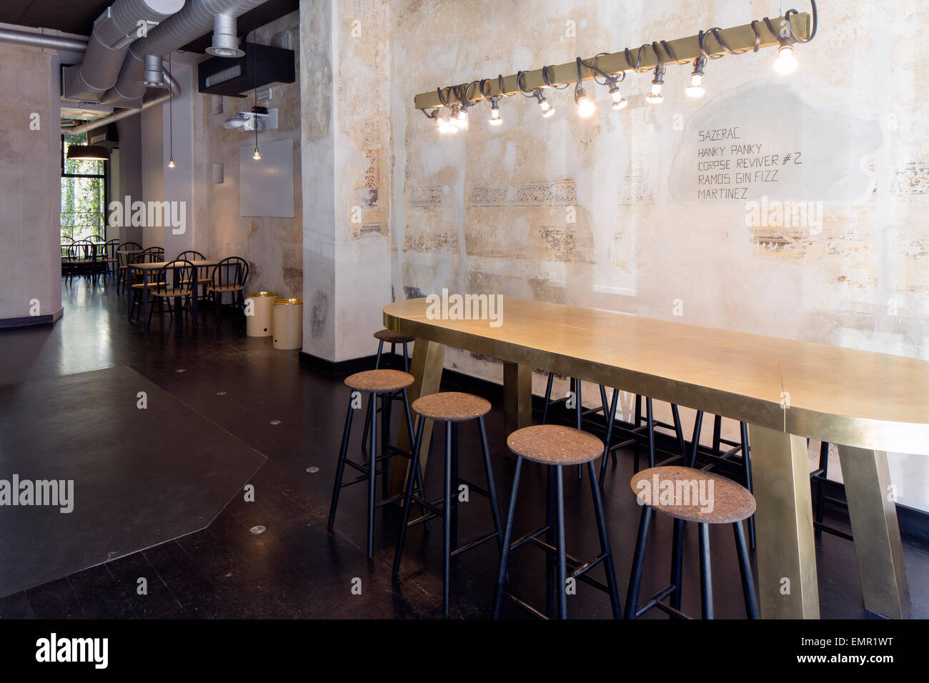Interior of a restaurant bar Stock Photo - Alamy