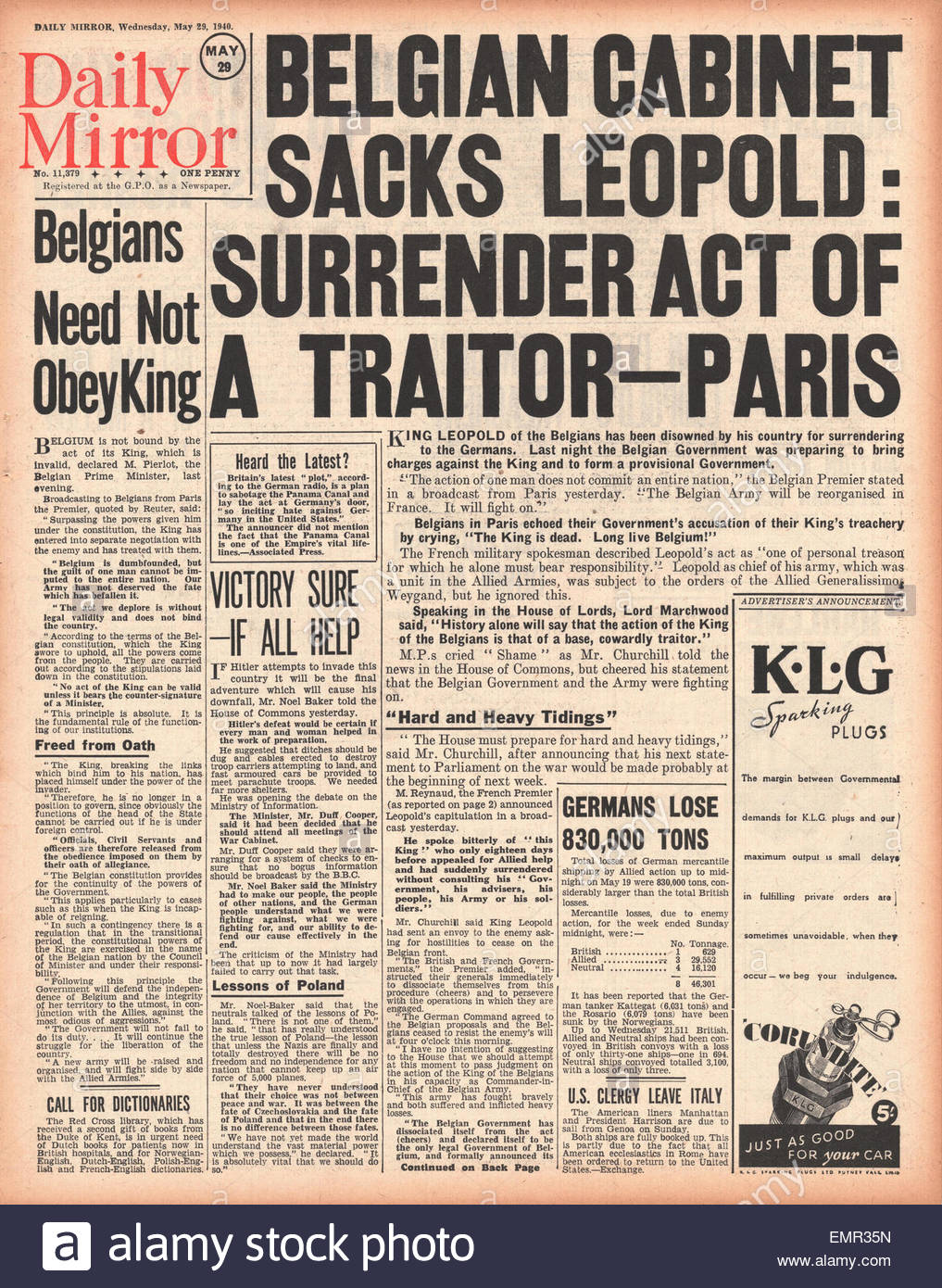 Belgian Army 1940 Stock Photos & Belgian Army 1940 Stock Images - Alamy