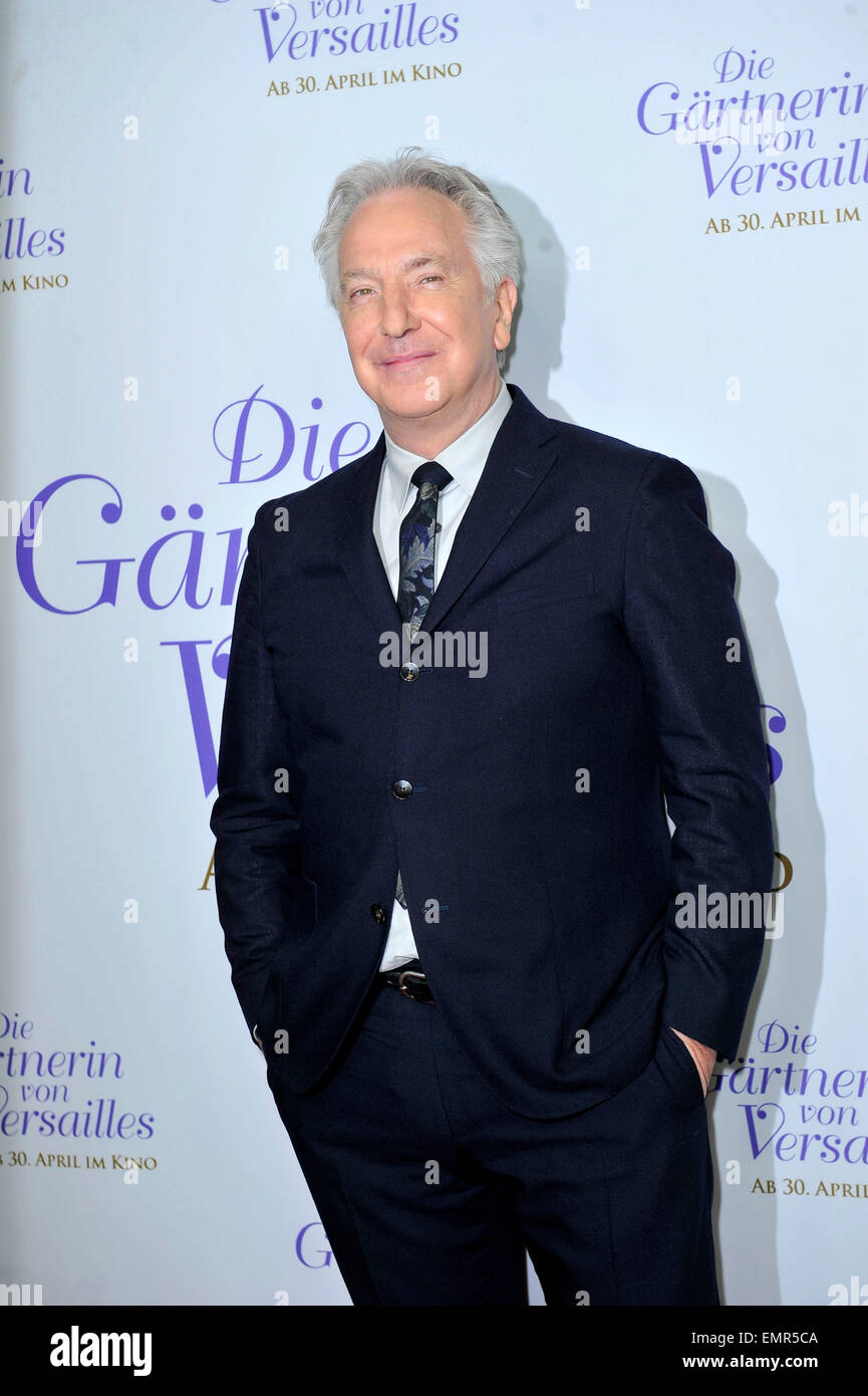 Berlin. 22nd Apr, 2015. British actor Alan Rickman attends the premiere ...