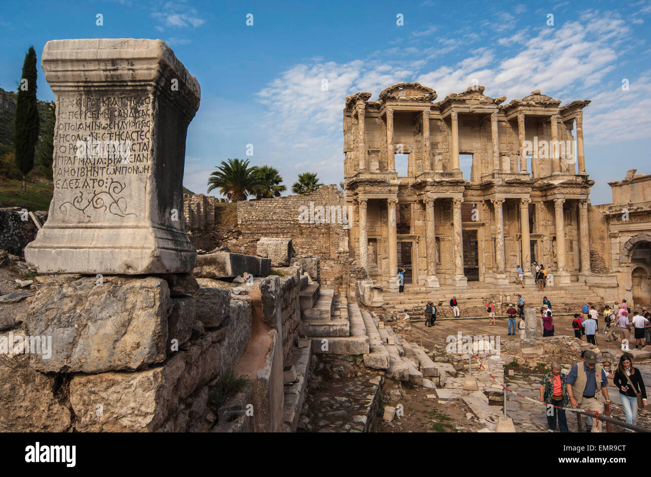 EFES/TURKEY 11TH OCTOBER 2006 - The facade of the Library in Ephesus ...