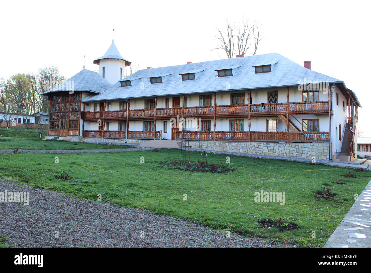 Romanian monastery front Stock Photo - Alamy