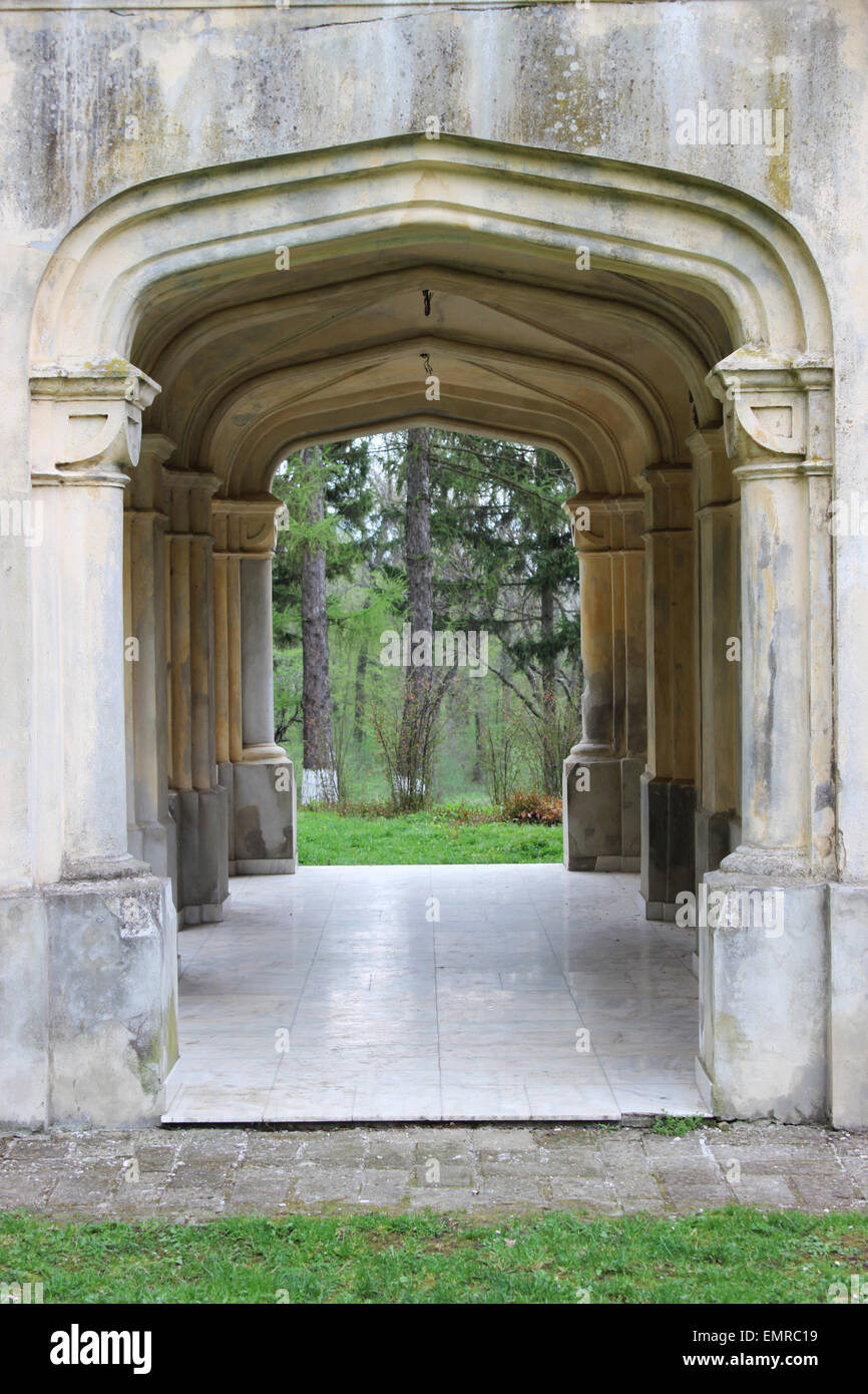 Sturdza castle Miclauseni details Stock Photo - Alamy