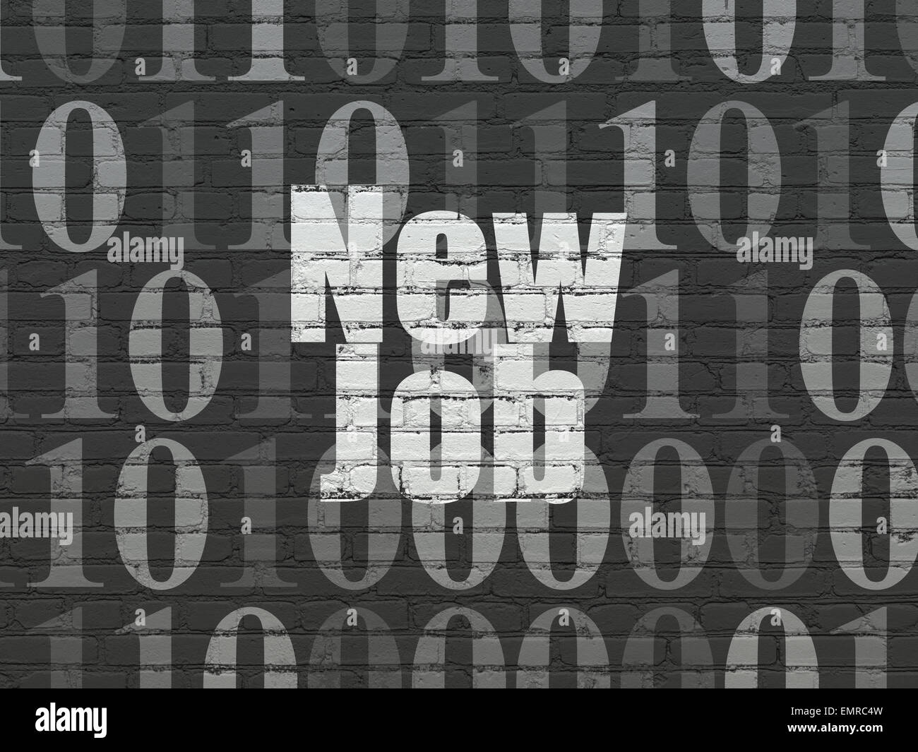 Finance concept: New Job on wall background Stock Photo - Alamy