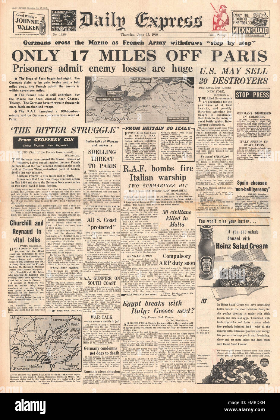 Adolf hitler paris daily express hi-res stock photography and images ...