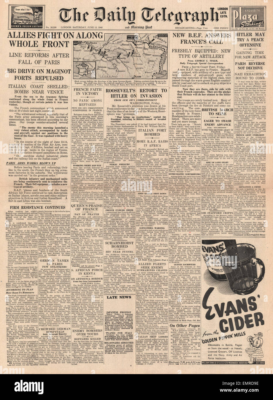 1940 front page Daily Telegraph Battle for France Stock Photo - Alamy 1940 front page Daily Telegraph Battle for France Stock Photo - Alamy