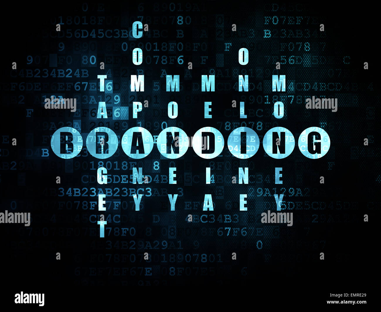 Advertising concept: word Branding in solving Crossword Puzzle Stock ...