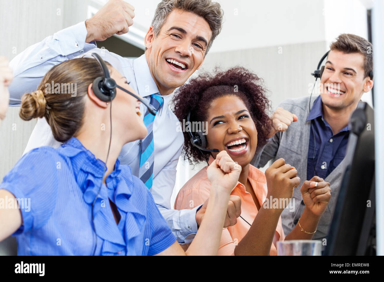Group call centre representatives hi-res stock photography and images ...