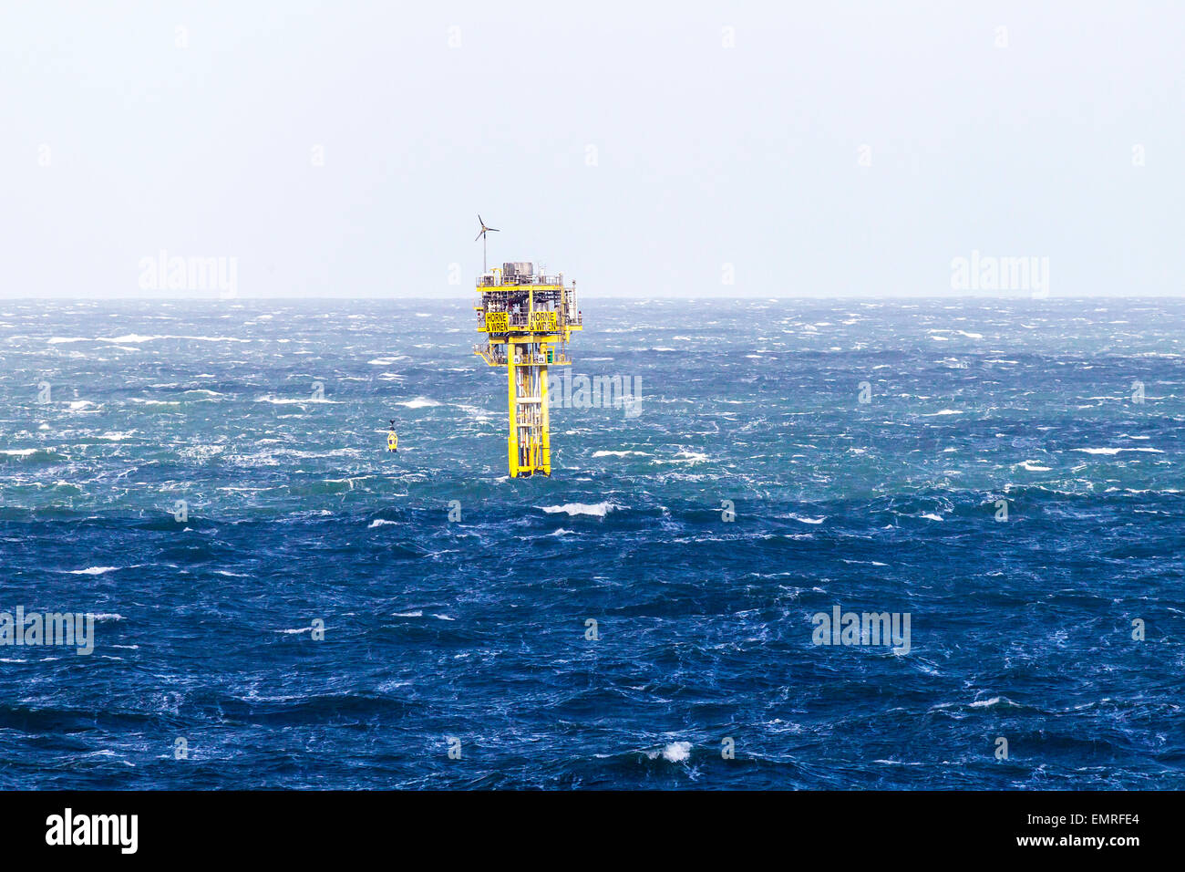 Horne & Wren Minimum Facilities Platform (MFP) in the North Sea Stock ...
