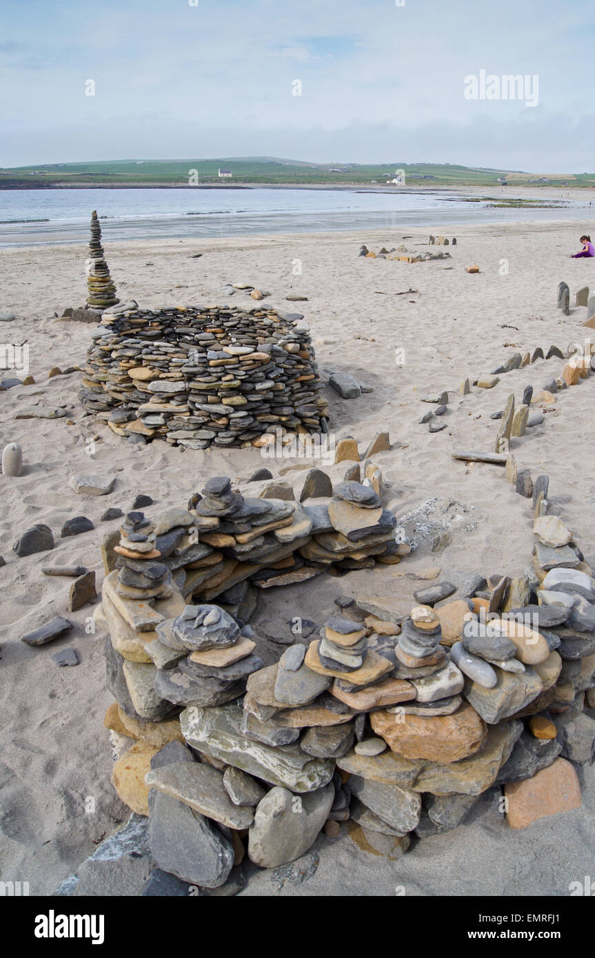 Sculpture of stones on beach hi-res stock photography and images - Alamy