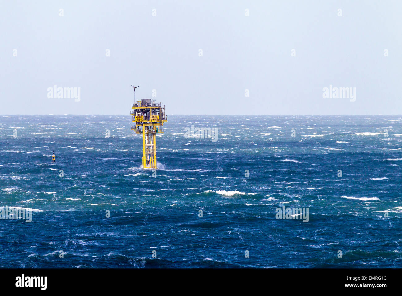 Horne & Wren Minimum Facilities Platform (MFP) in the North Sea Stock ...
