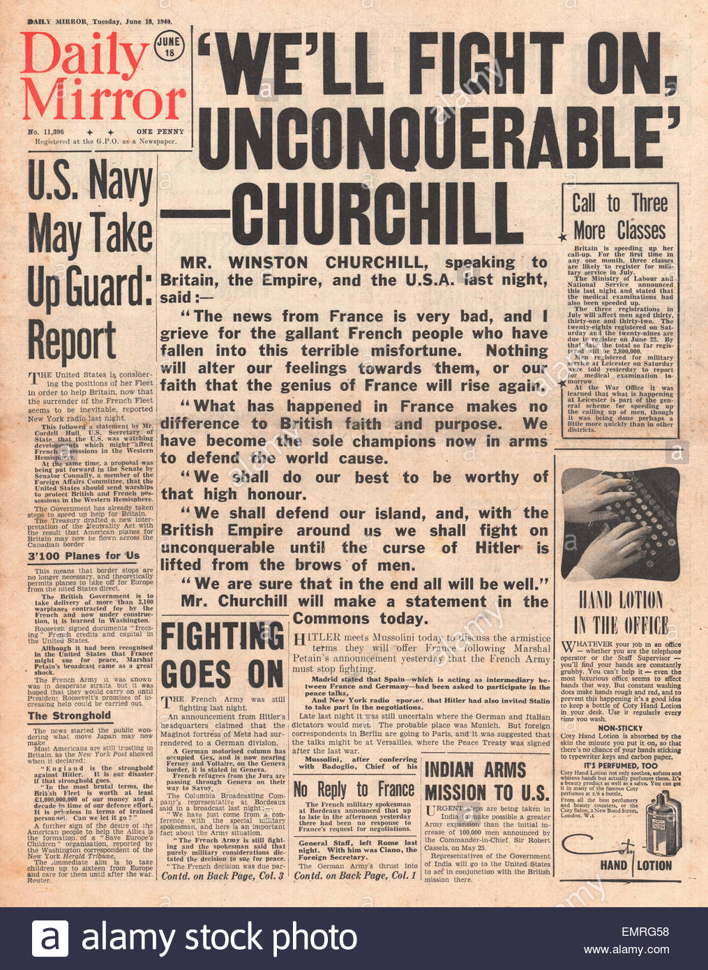 Churchill Speech Stock Photos & Churchill Speech Stock Images - Alamy