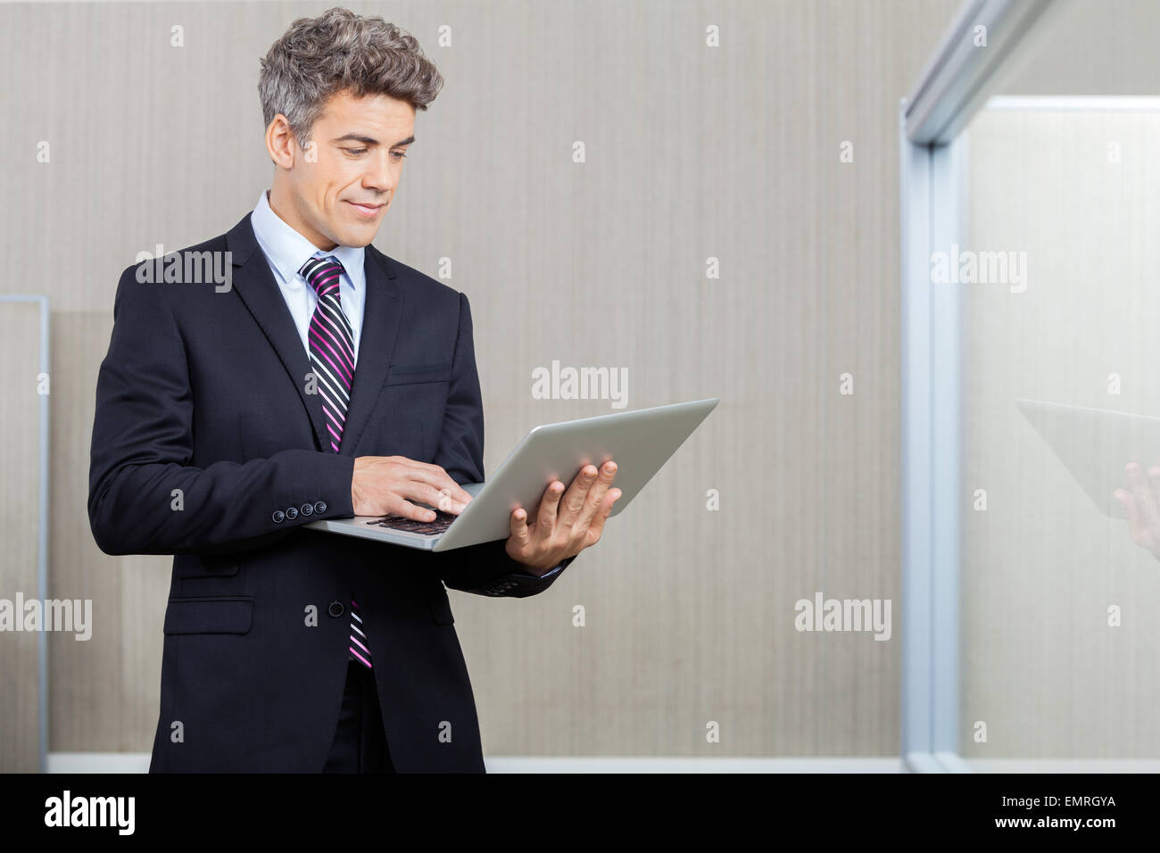Business Executive Working On Laptop Stock Photo - Alamy