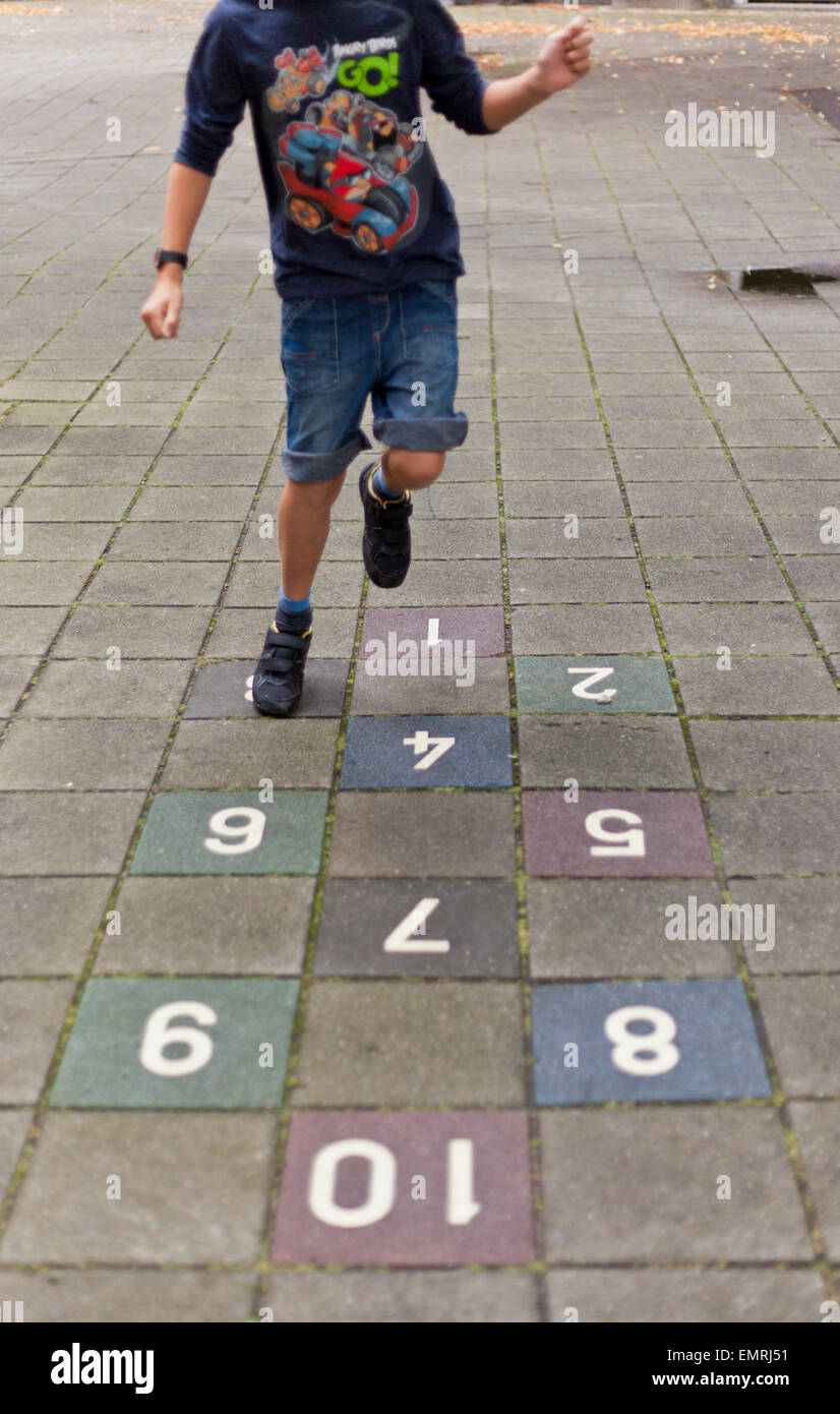 Old hopscotch game hi-res stock photography and images - Alamy