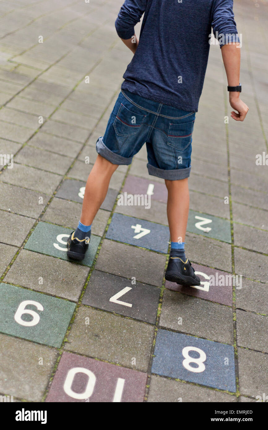 Old hopscotch game hi-res stock photography and images - Alamy