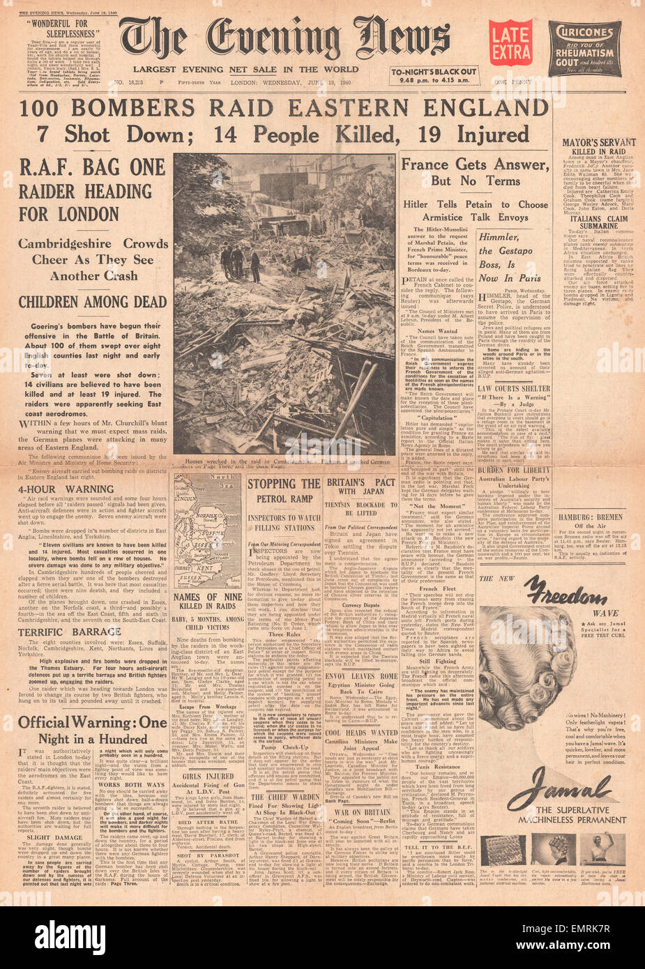 1940 evening news london battle of britain hi-res stock photography and ...