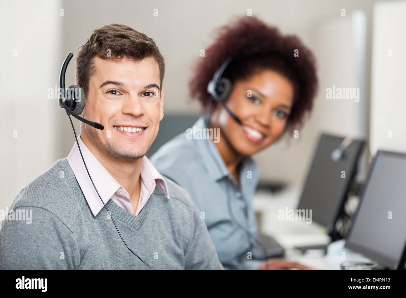 Working in call center hi-res stock photography and images - Alamy