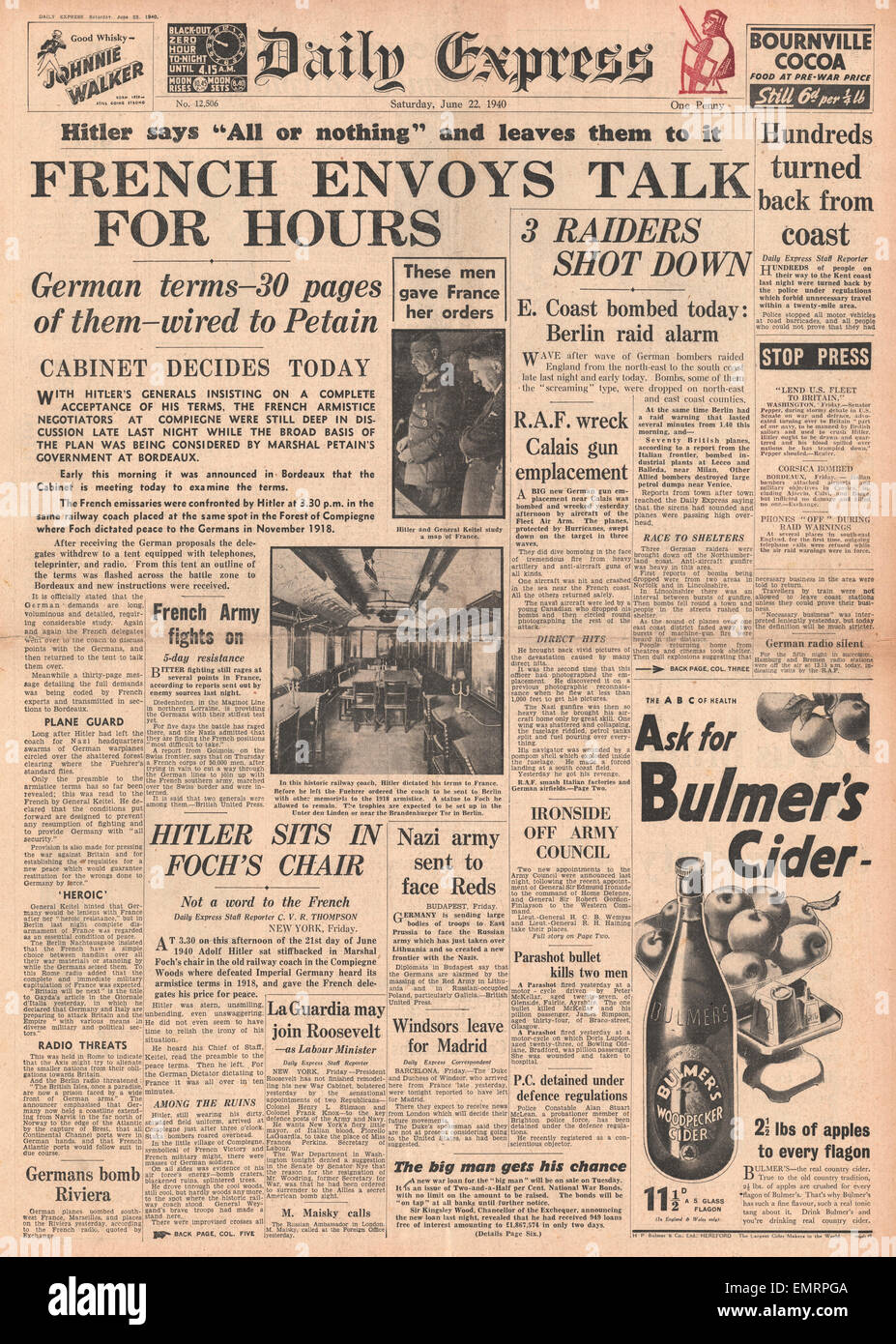 Adolf hitler paris daily express hi-res stock photography and images ...