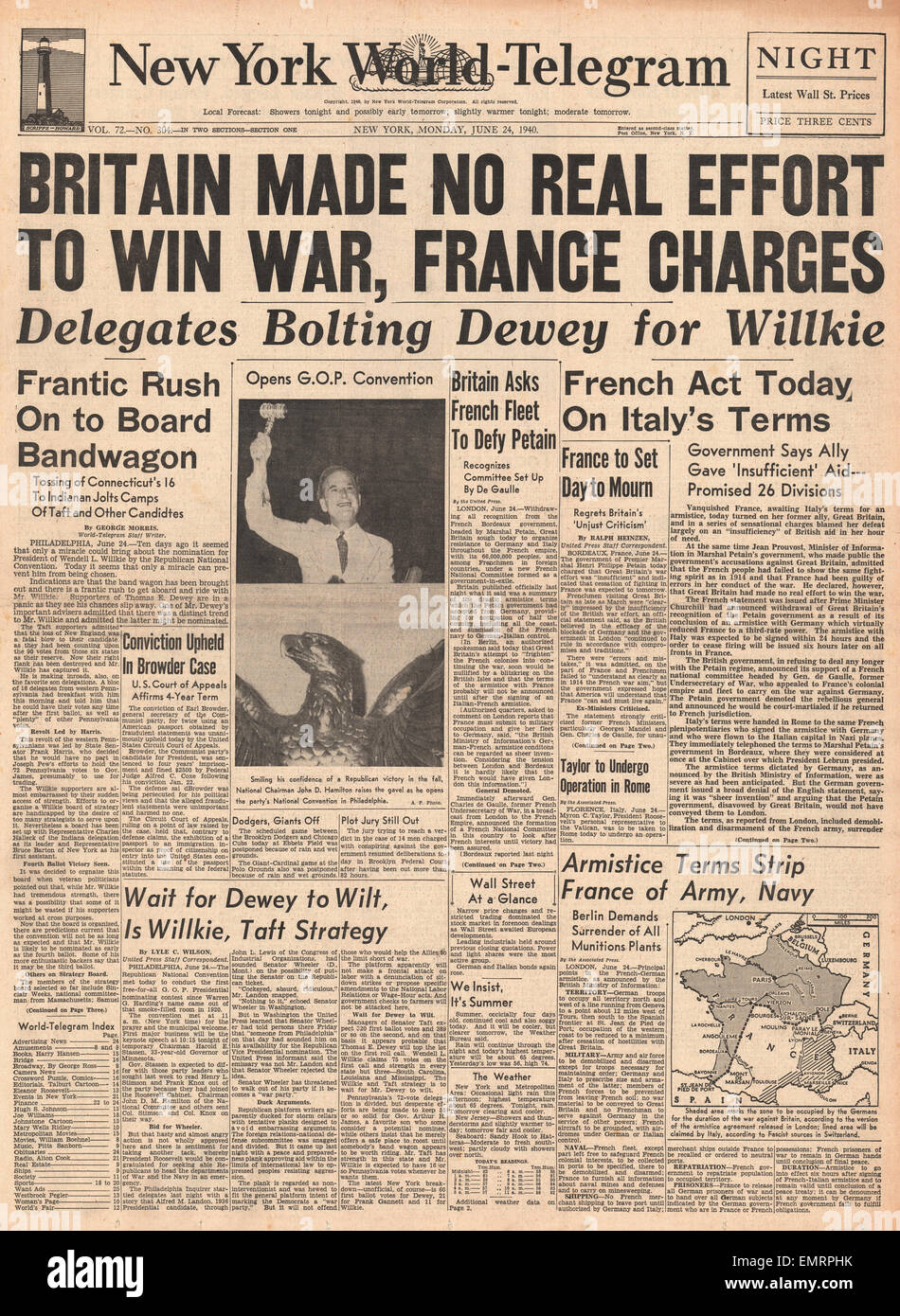 Second world war telegram britain hi-res stock photography and images ...