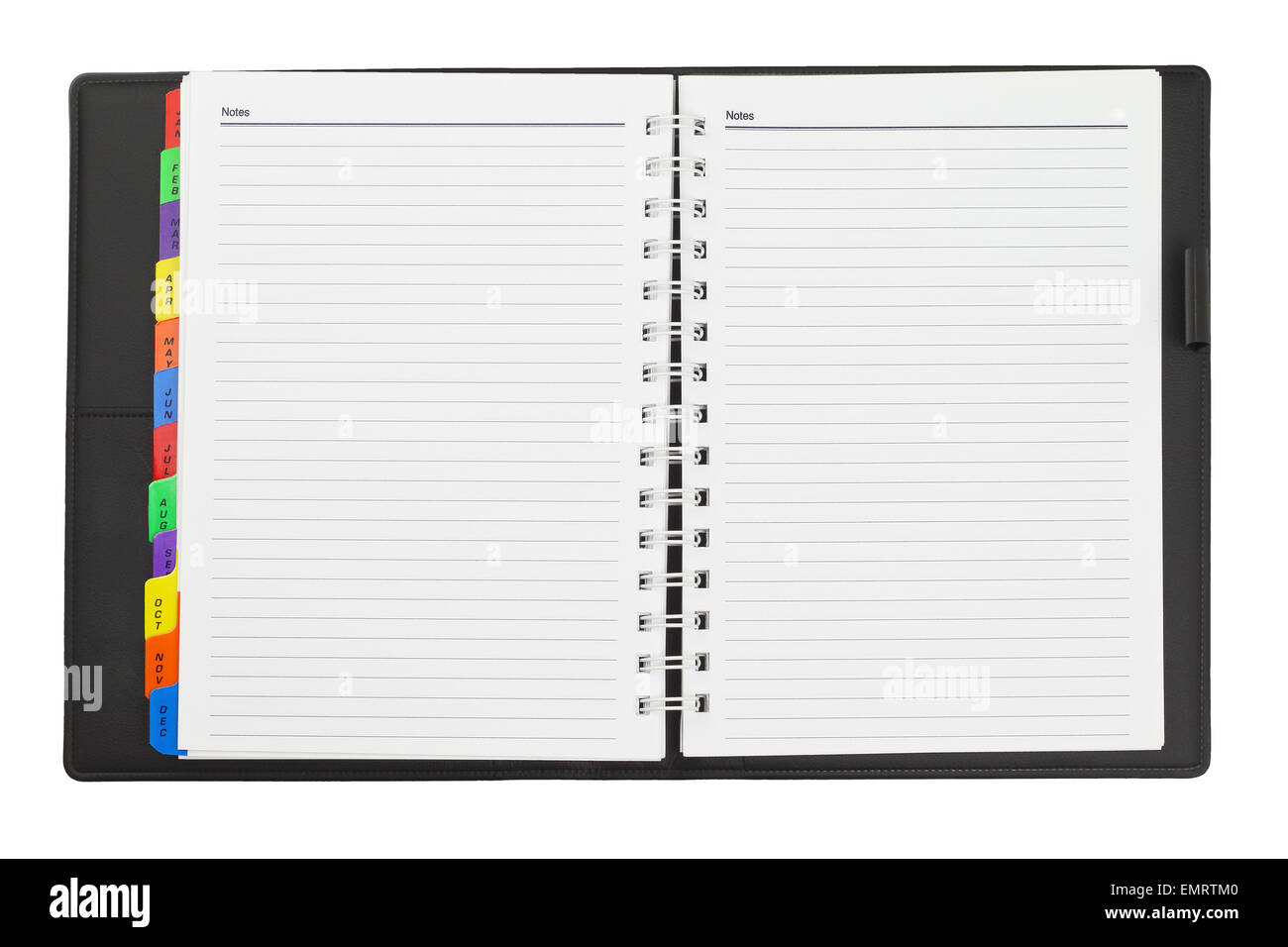 Open Blank Diary On White background Stock Photo - Alamy