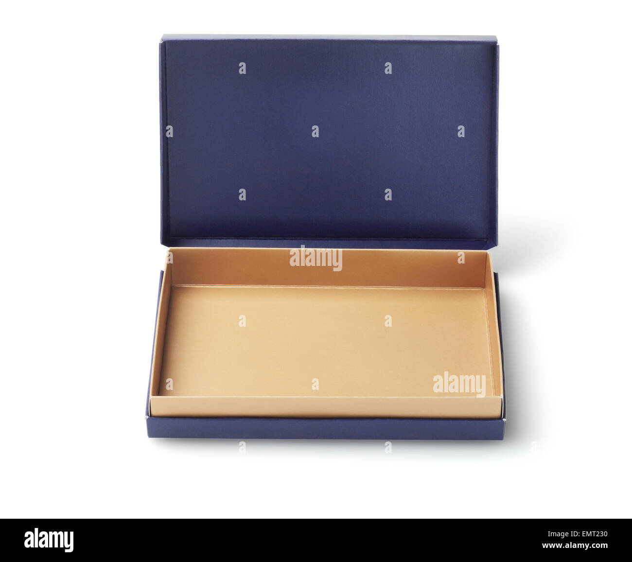 Empty Blue Box on White Background Stock Photo - Alamy