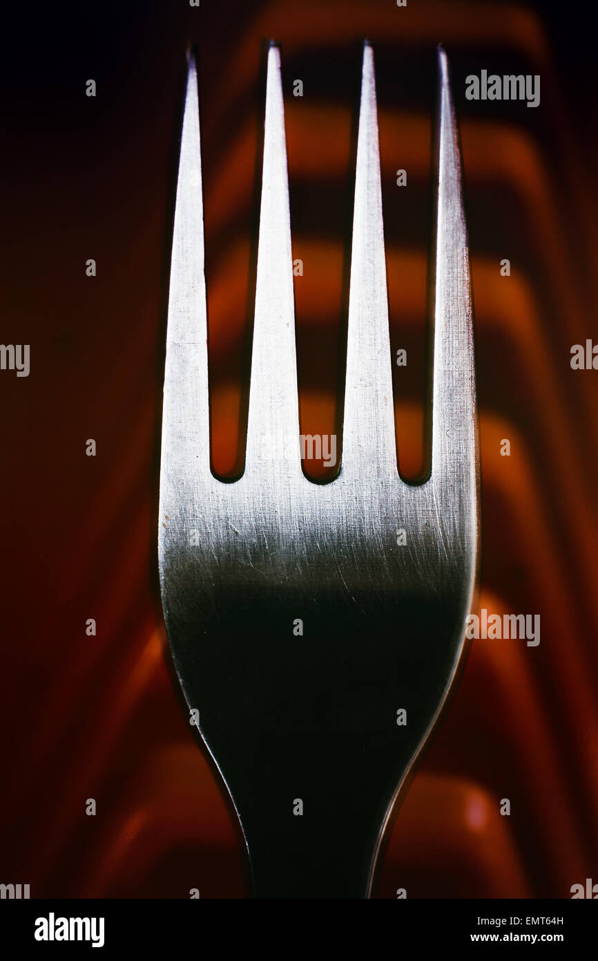 silver fork close up Stock Photo - Alamy